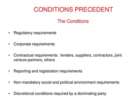 Ppt Fulfillment Of Conditions Precedent In Acquisition Contract Powerpoint Presentation Id