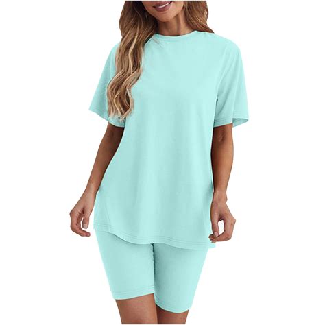 Vrhaik Womens Knit Sets 2 Piece Outfits Pant Suits For Women Shorts And