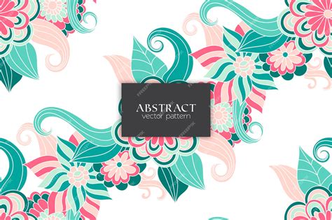 Premium Vector Abstract Seamless Floral Pattern In Vector