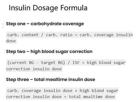 Insulin Dosage Calculator