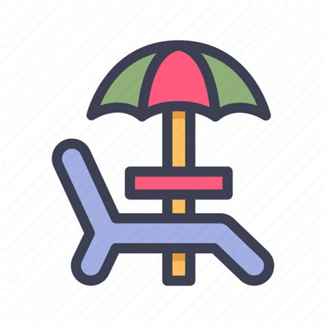 Hobbies Hobby Activity Sunbathe Beach Chair Umbrella Icon