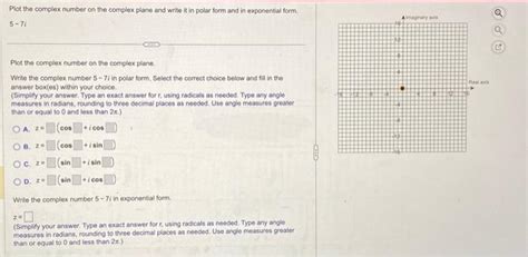 Plot The Complex Number On The Complex Plane And Chegg
