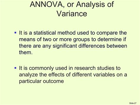 Linear Regression Multiple Regression And Annova Ppt