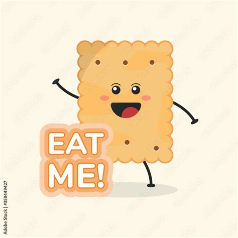 Cute Flat Cartoon Crackers Illustration Vector Illustration Of Cute