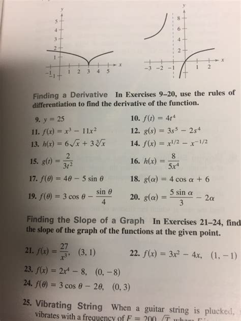 solved 3 21 finding a derivative in exercises 9 20 use