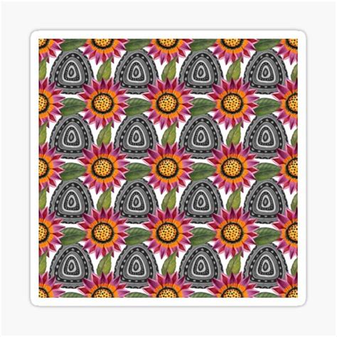 Sunflower African Theme Sticker For Sale By Kimmyrob Redbubble