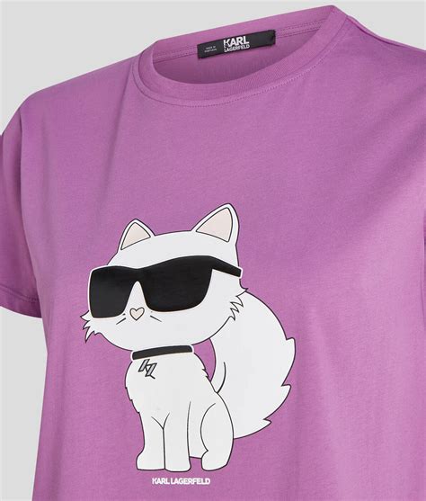 Damen T Shirt Karl Lagerfeld Ikonik 20 Choupette T Shirt 4686
