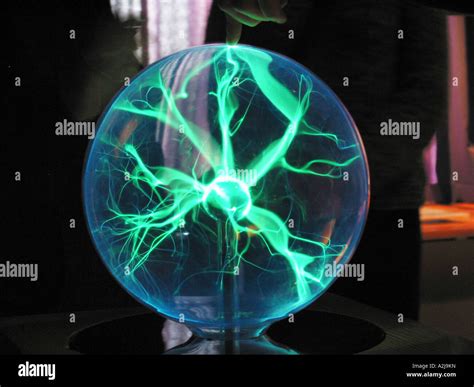 Static Electricity Discharges In A Plasma Globe Hi Res Stock