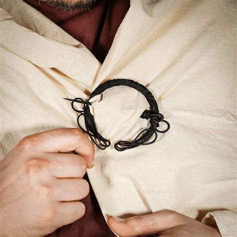 Forged Cloak Pin With Knotted Ends