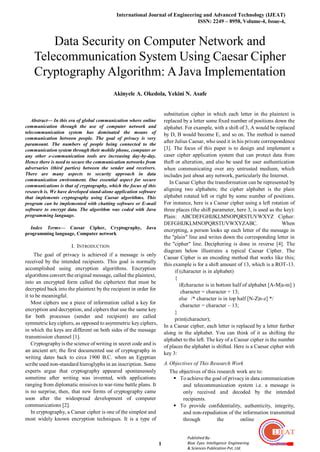 Data Security On Computer Network And Telecommunication System Using