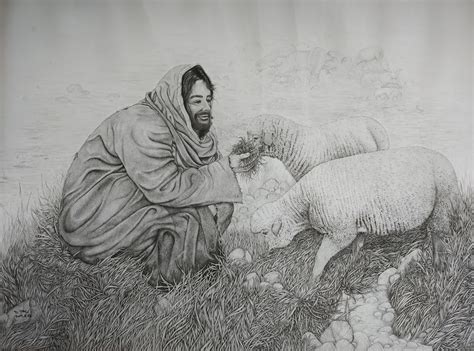 【김기원 세필화가】 선한 목자 되신 예수님