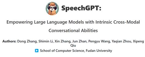 为多模态llm指明方向，邱锡鹏团队提出具有内生跨模态能力的speechgpt