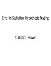 6 Statistical Power 1 Pdf Error In Statistical Hypothesis Testing Statistical Power What