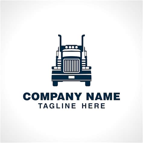 LKW Logo Vorlage Vektorsymbol mit Traktorkopf Silhouette für
