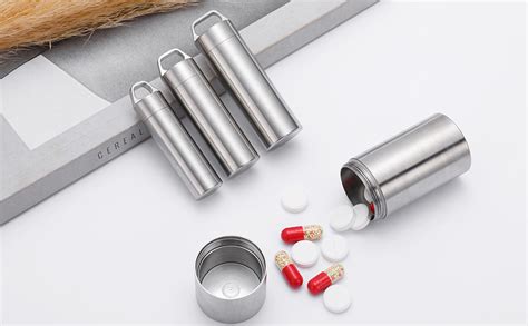 Zxllm Portable Pill Case Keychain Pill Holderwaterproof
