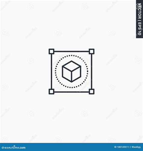 3d Modeling Linear Icons Set Rendering Animation Cad Sculpting Texturing Shading Lighting