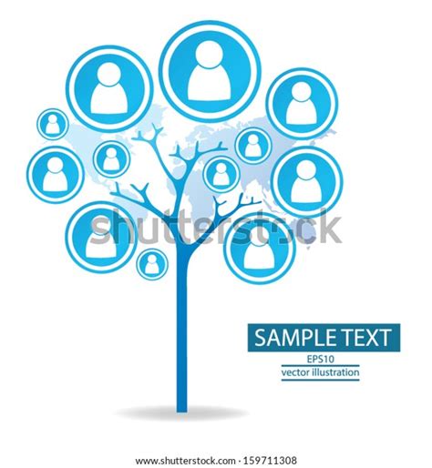 Tree Communication Concept Connection Vector Illustration Stock Vector Royalty Free 159711308