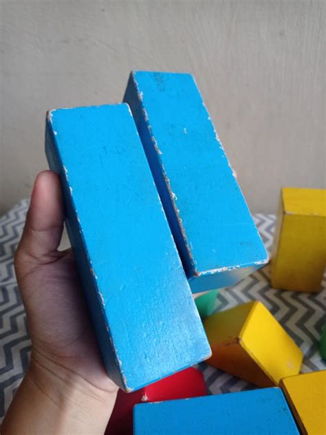 Big Wooden Building Blocks Hobbies And Toys Toys And Games On Carousell
