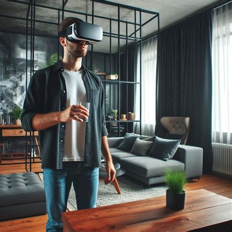 Exploring the world of virtual reality through advanced VR headsets | Premium AI-generated image