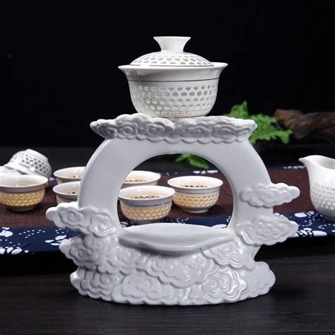 陶瓷全自动青花瓷玲珑茶具 2 5 中国风