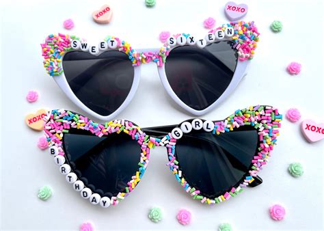Birthday Sunglasses Personalized Sunglasses Beaded Sunglasses Custom