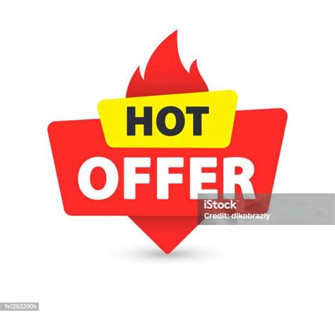 핫 오퍼 배너 스피치 버블 라벨 스티커 리본 템플릿 벡터 스톡 일러스트 레이 션 동의에 대한 스톡 벡터 아트 및 기타 이미지 Istock