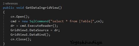 Insert Data Into A Database And Show In Gridview In Aspnet