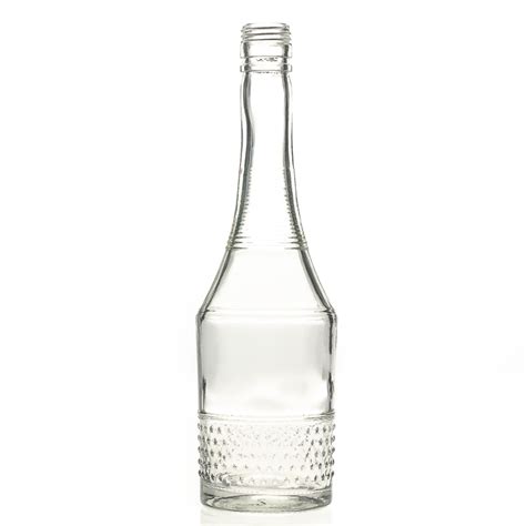 Manufacturer Wholesale Round Clear Spirit Bottles 450 Ml Empty Glass