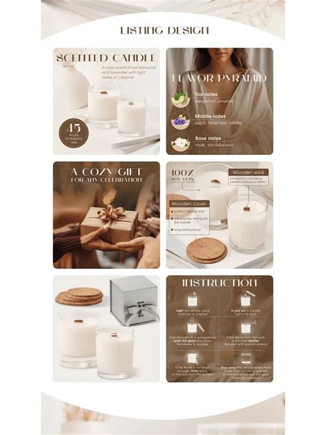 香薰蜡烛灯亚马逊主副图a设计创意设计排版 小红书 花瓣网