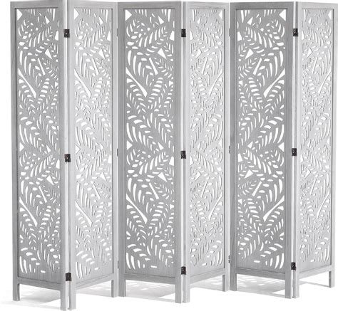 Vevor Wood Room Divider 6 Panel Wood Folding Privacy