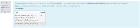Solved Question Define A Function Named Search Tree Item Chegg