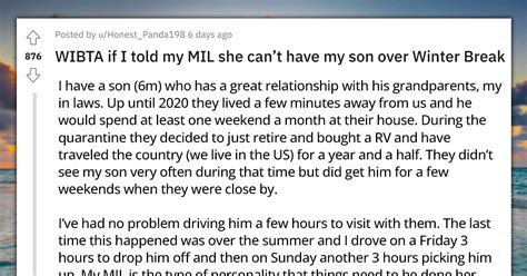 Mom Refuses To Let Mil Have Her Son Over Winter Break Because Of The