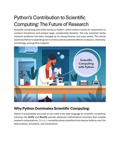 Ppt Cgit Pythons Contribution To Scientific Computing The Future Of