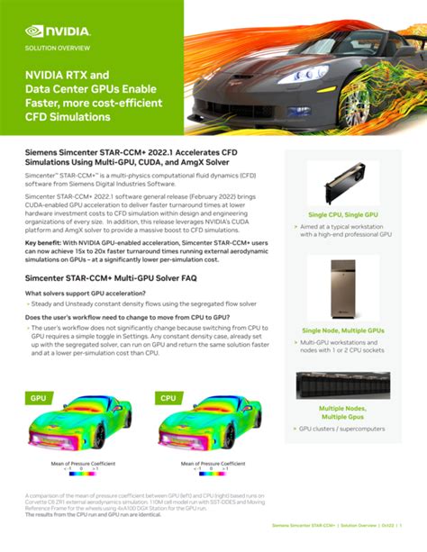 nvidia rtx and data center gpus enable faster more cost efficient cfd