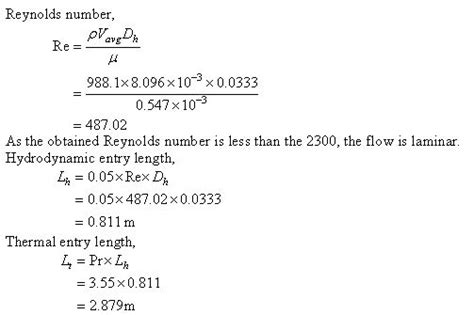 Solved Consider A M Long Smooth Rectangular Tube With A Mm And B Answer