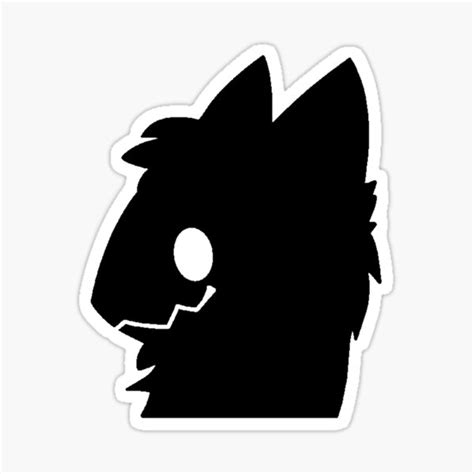 Minimalist Protogen Clipart Black Simple Sticker For Sale By