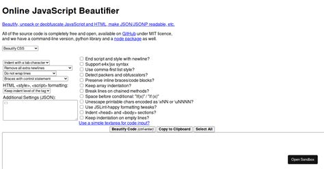 Beautify Web Js Beautify Codesandbox