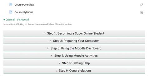 Moodle Course Formatting Options Nmcs Center For Teaching And Learning