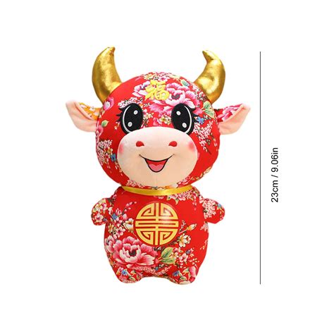 Cute Mascot Doll Cartoon Ox Chinese Year Decoratio Grandado