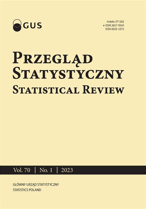 Przegląd Statystyczny Statistical Review Issue Vol 70 2023 1