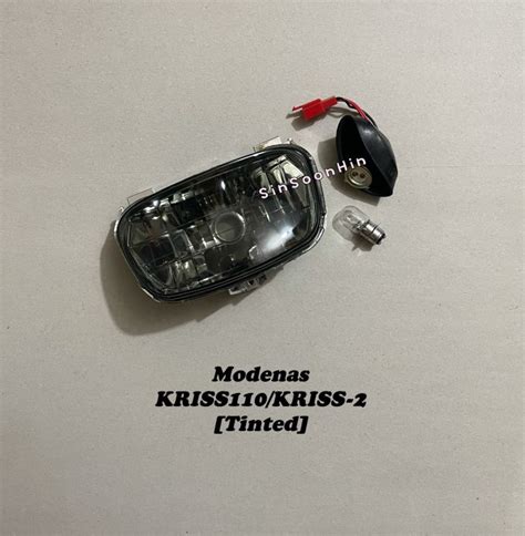 Modenas KRISS110 KRISS 1 KRISS 2 Head Lamp With Socket Bulb TINTED