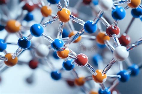 Colorful Molecular Structure Representing Chemical Bonds And