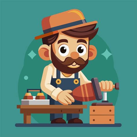 Flat Style Vector French Polisher Character Illustration Premium Ai Generated Vector