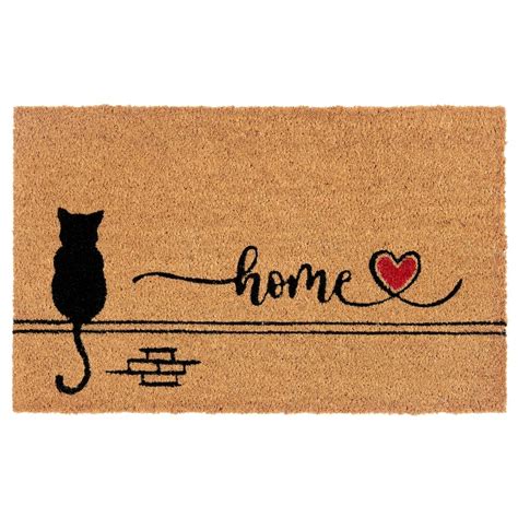 Hanse Home Fußmatte Kokos Cat Home Türmatte Rechteckig 15 Mm Höhe