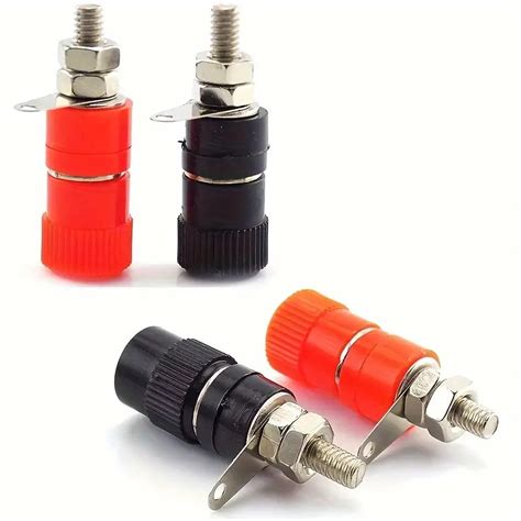 10pcs 터미널 와이어 커넥터 4mm 바나나 소켓 키트 터미널 바나나 바인딩 포스트 커넥터 스피커 오디오 용 잭 플러그 마운터