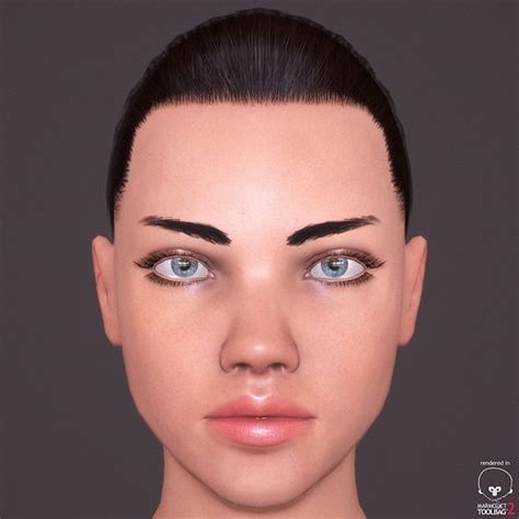 3D Model AdrianaLowPoly01 Nude Female VR AR Low Poly Rigged CGTrader