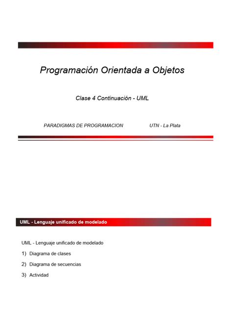 Clase4 Poo Uml Pdf Lenguaje De Modelado Unificado Informática