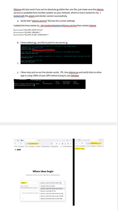 ollama models not visible when accessing bolt through remote url · issue 343 · stackblitz labs