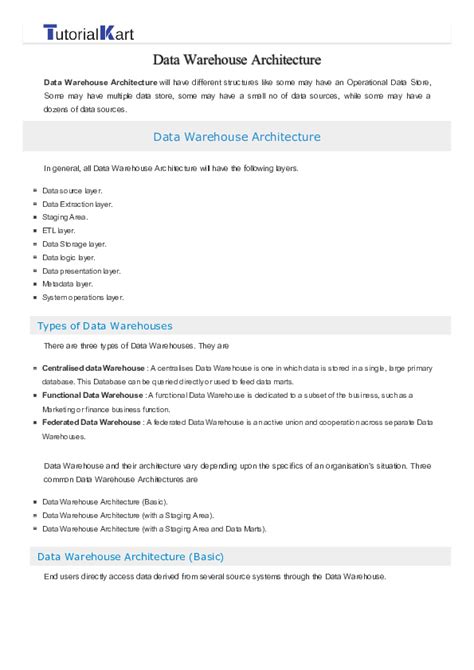pdf data warehouse architecture