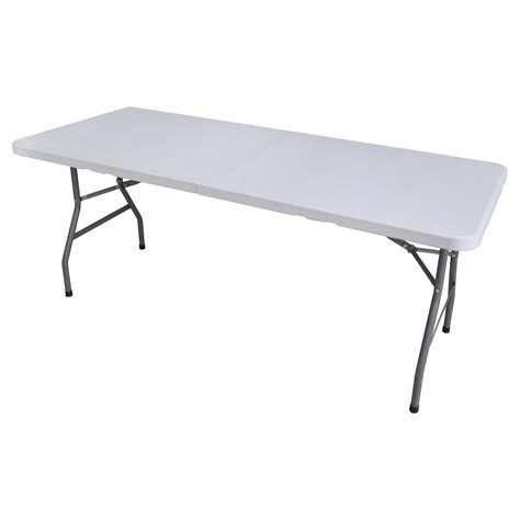 Basics Poly Centre Folding Rectangular Table